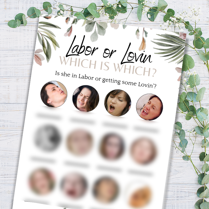 Free Baby Shower Game - Labor or Lovin’ – ForeverLily